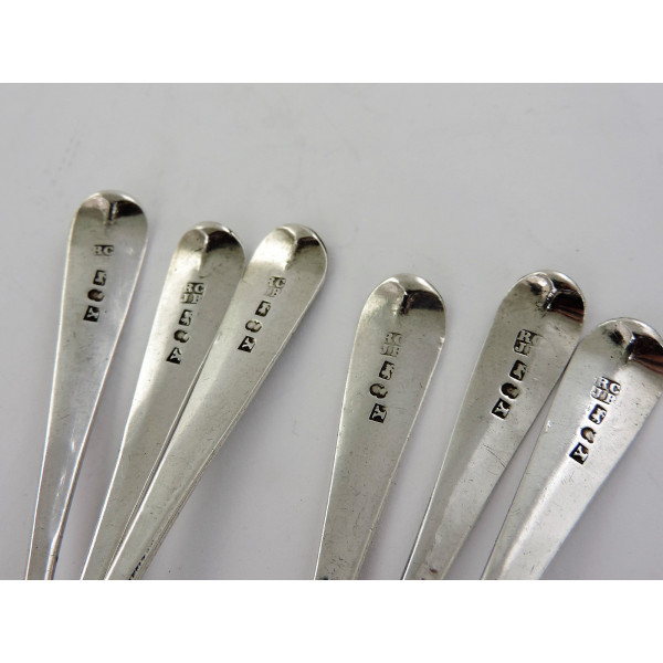 6 York-marked Teaspoons, 1810 » Antique Silver Spoons