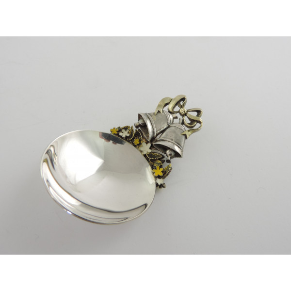 Royal Wedding Caddy Spoon by Stuart Devlin » Antique Silver Spoons