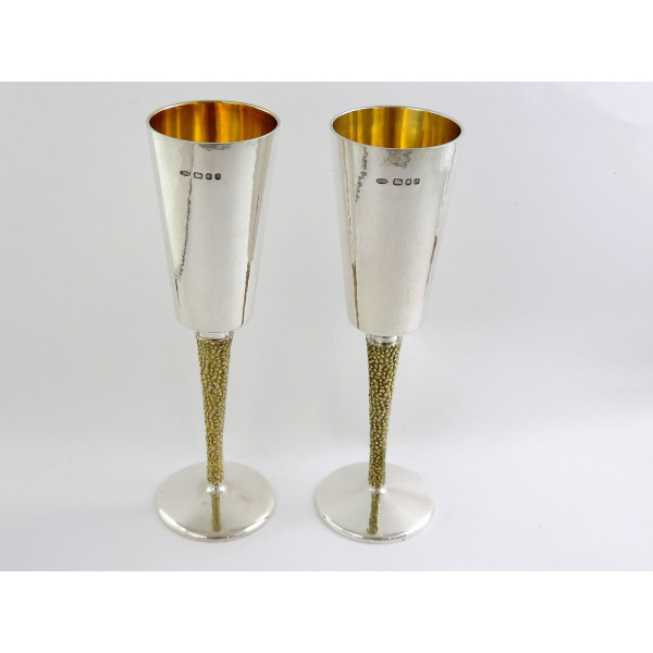 Pair of Stuart Devlin Goblets » Antique Silver Spoons