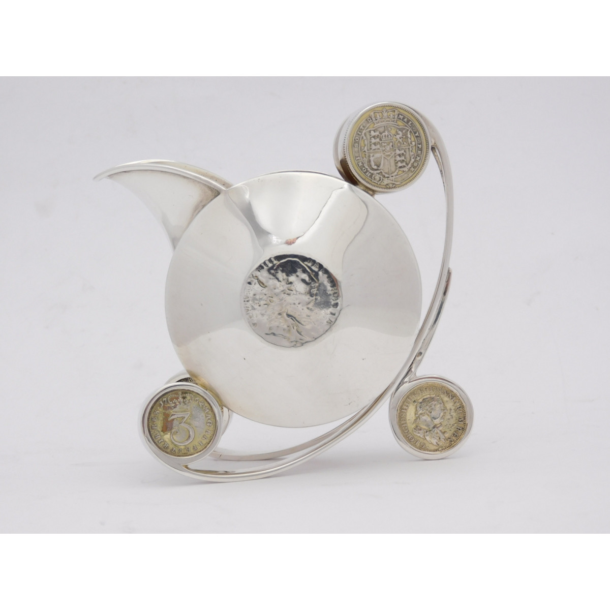 Novelty Silver Coin Cream Jug, 1883 » Antique Silver Spoons