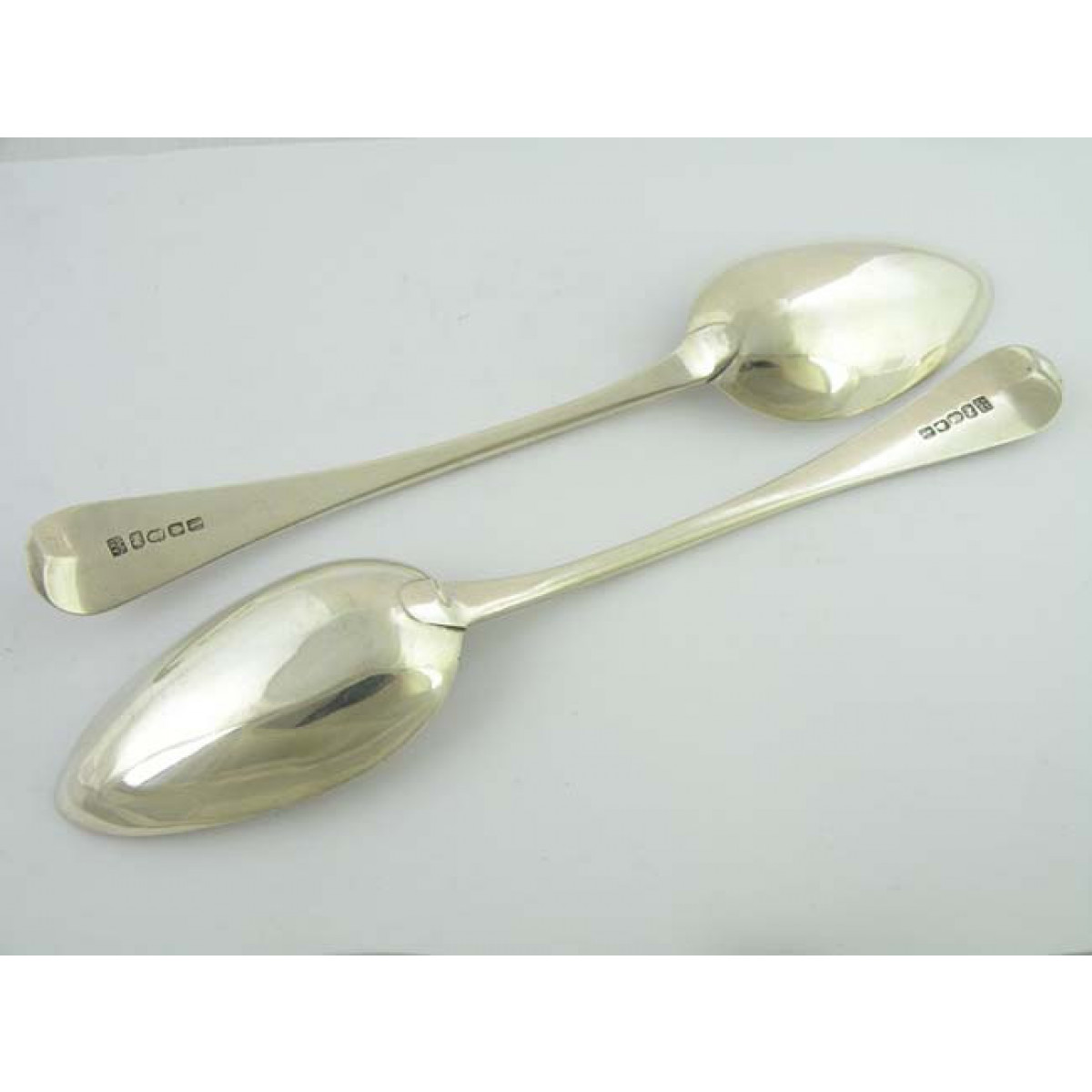 Pair of Crested York Table Spoons, 1820 » Antique Silver Spoons