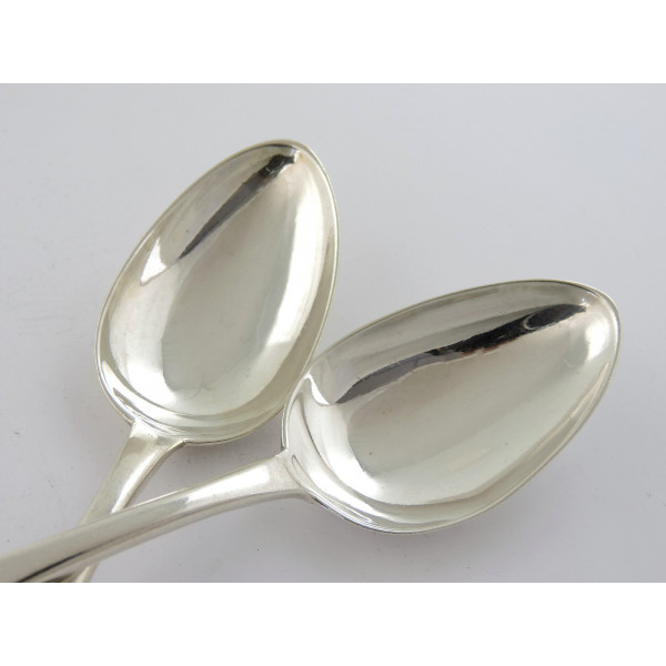 Pair of York Dessert Spoons, 1821 » Antique Silver Spoons