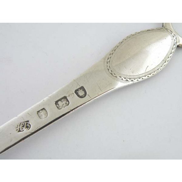 Hester Bateman Bright-cut Meat Skewer, 1784 » Antique Silver Spoons