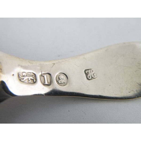 Bright Cut Caddy Spoon by Hester Bateman » Antique Silver Spoons